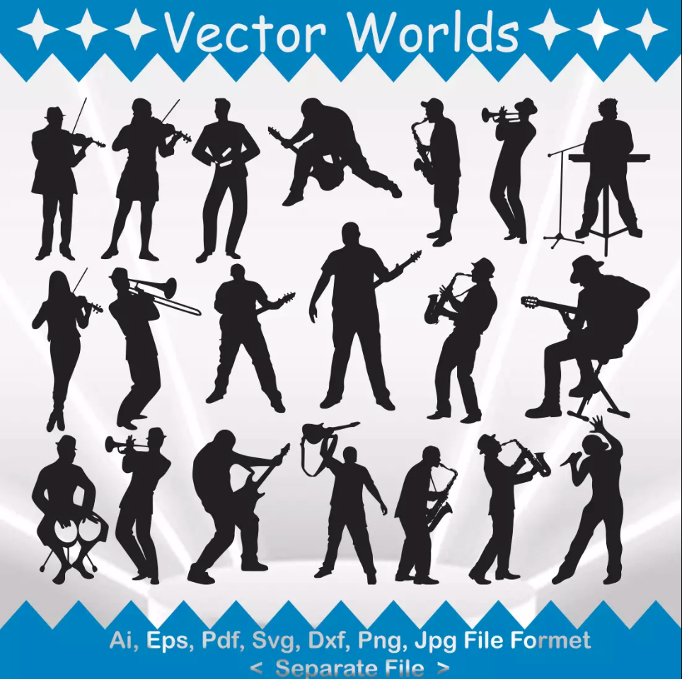 Musician svg, Musicians svg, Musical, Music, SVG, ai, pdf, e | Inspire ...