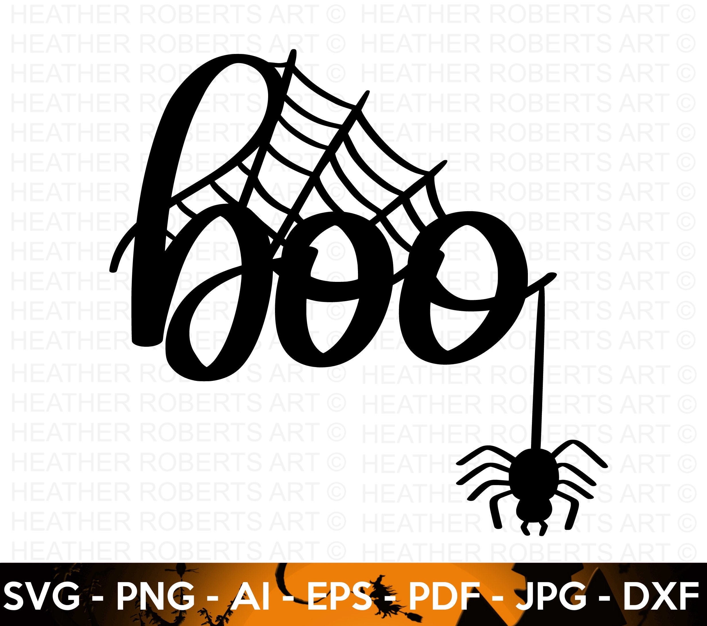 Boo SVG, Halloween shirt SVG, Spiderweb SVG, Spider svg, Sca | Inspire ...