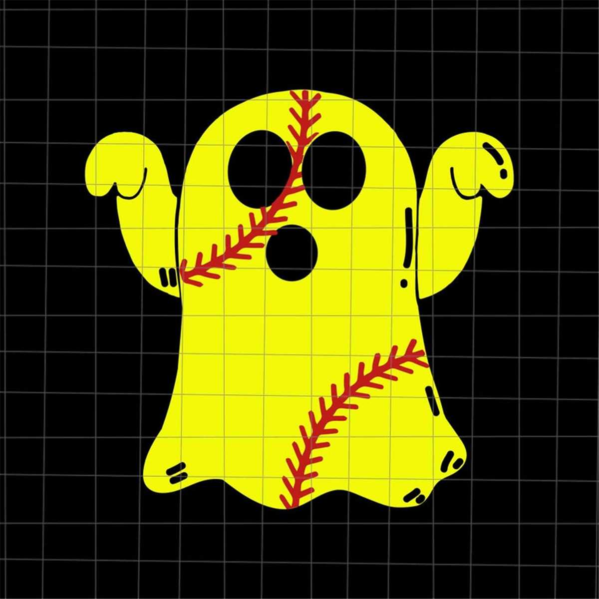 Softball Ghost Halloween Svg, Softball Halloween Svg, Softba - Inspire ...