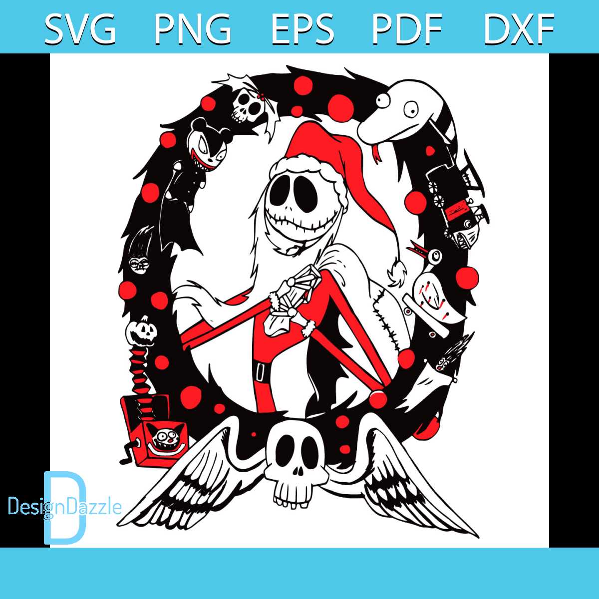 Jack Skellington Santa Claus SVG, Jack Skellington Christmas | Inspire ...