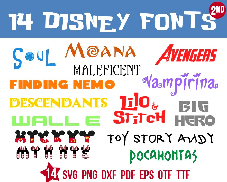 Disney Alphabet Svg Bundle, Disney & Friends Font svg, Disne | Inspire ...