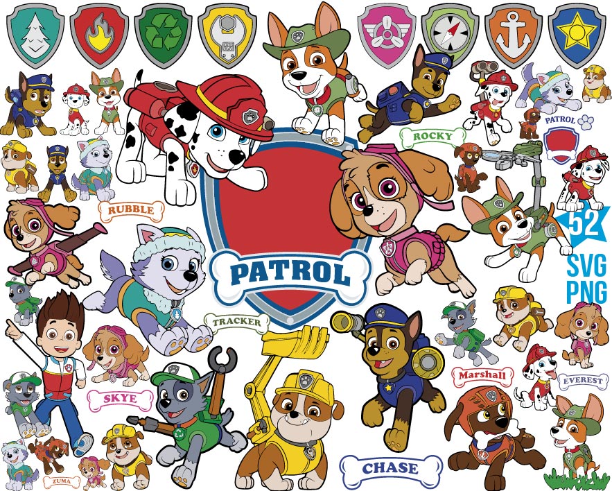 Paw Patrol Svg Bundle, Paw Patrol Svg, Paw Patrol Silhouette - Inspire ...