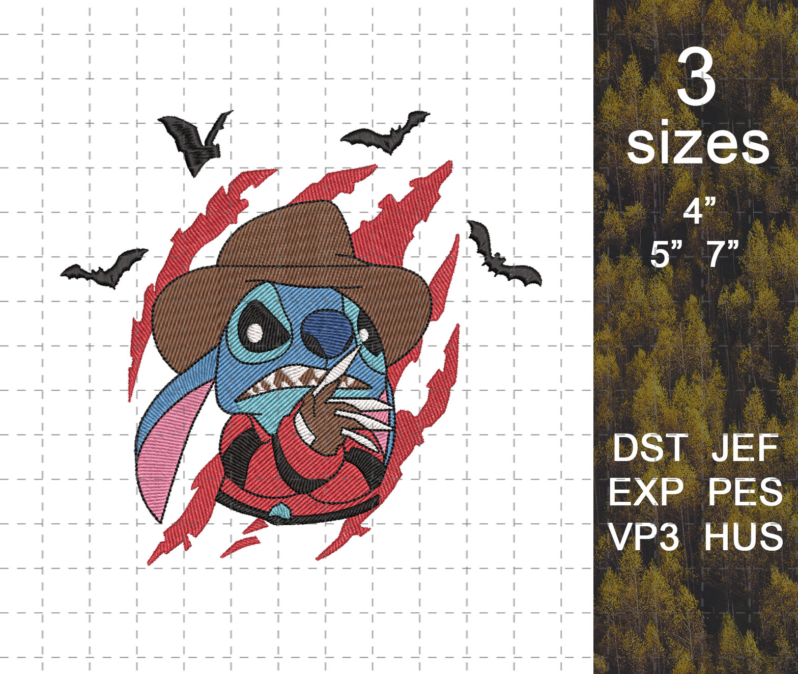 Horror Movie Killers Embroidery Design, The Killer Monster H | Inspire ...