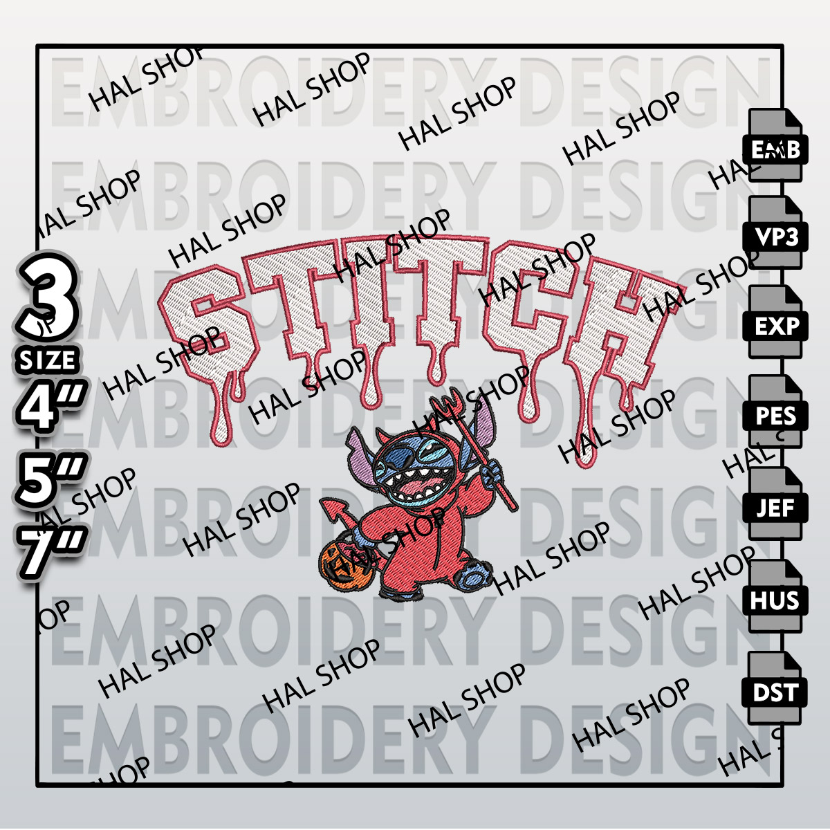 Halloween Embroidery, Machine Embroidery, Devil Stitch Drop | Inspire ...