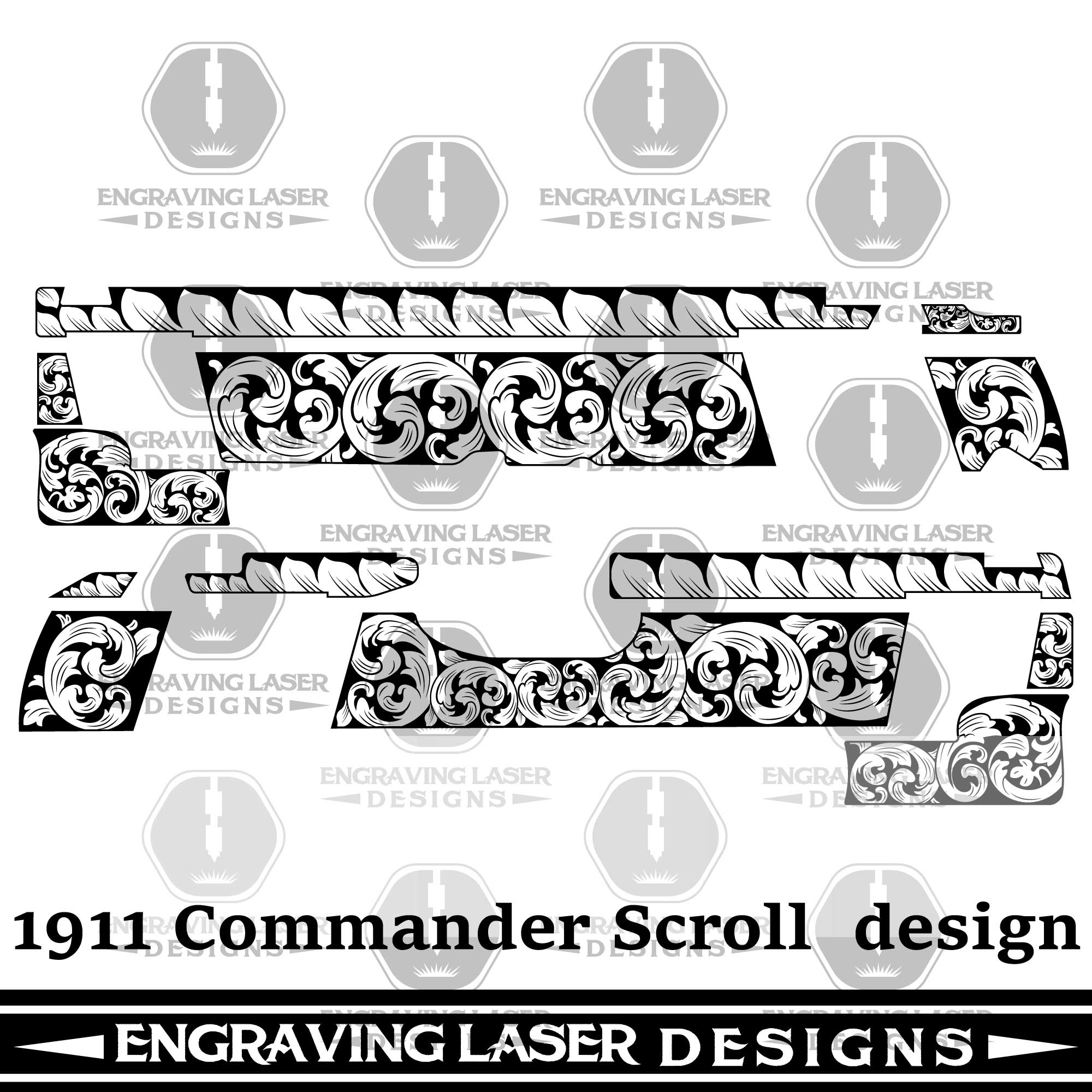This Engraving Laser Designs Colt 1911 Commander Scroll Desi | Inspire ...