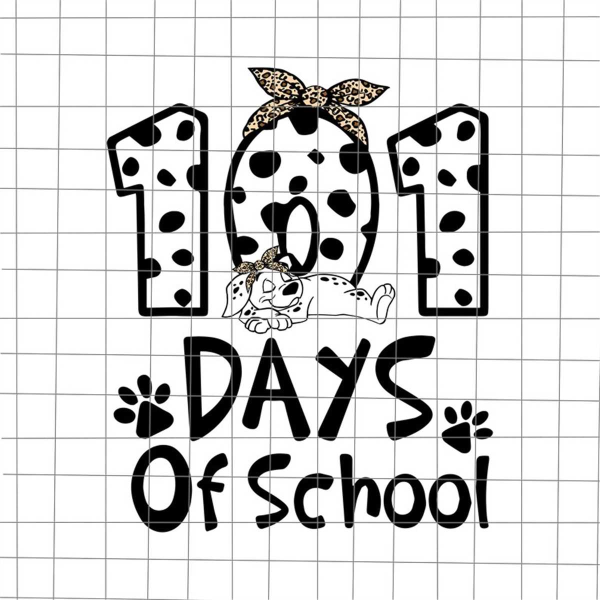 101 Days Of School Dalmatian Dog Svg, Dalmatian 100th Day Of | Inspire ...