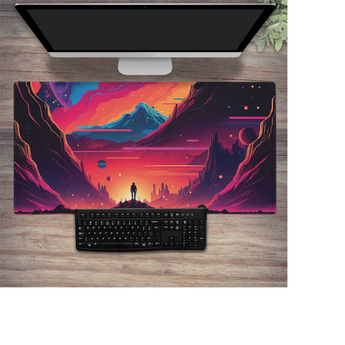 Fantasy Sci Fi Gaming Mousepad, Japanese Desk Mat Alien Plan | Inspire ...