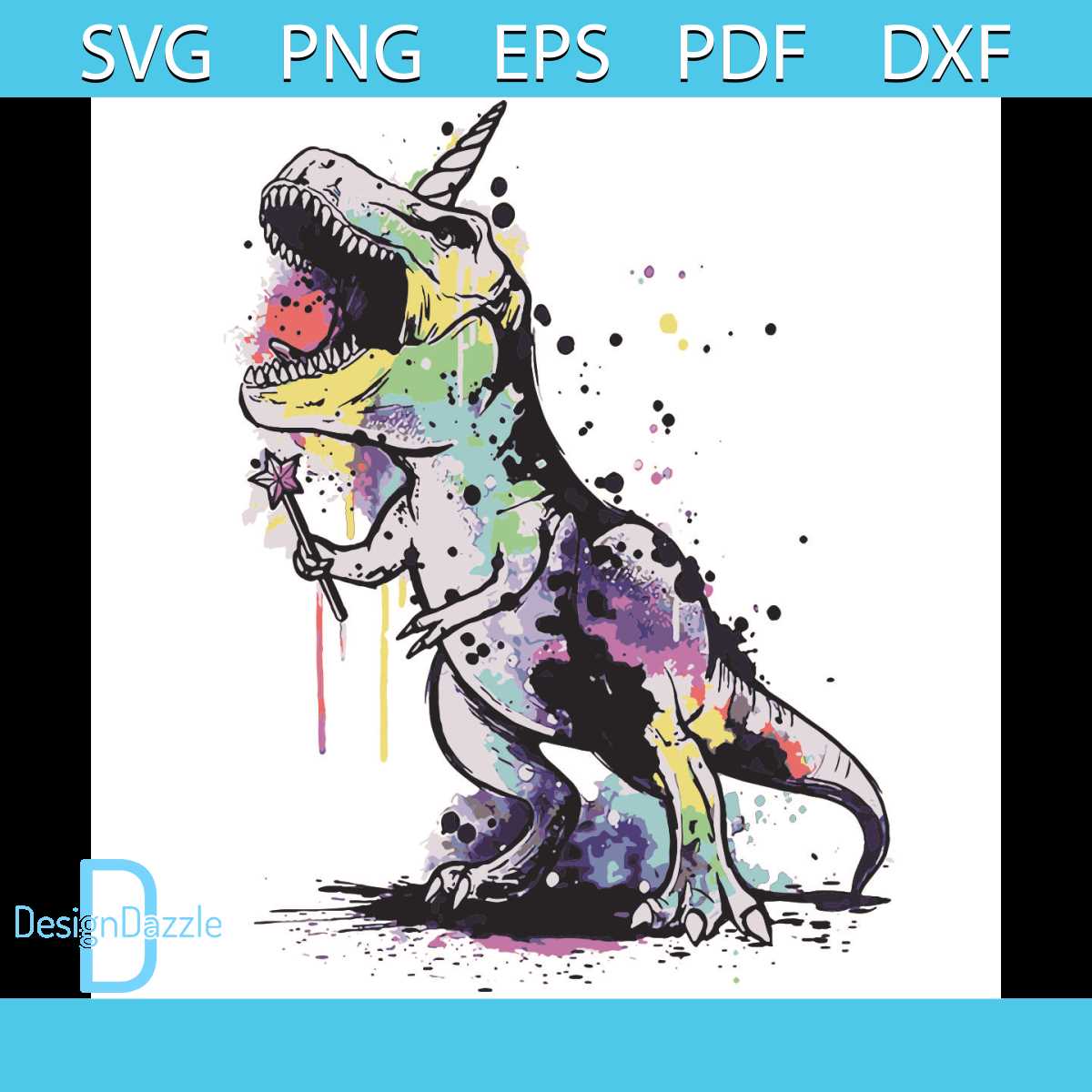 Unicornasaurus Rex Magical Unicornasaurus Colored T Rex Svg | Inspire ...
