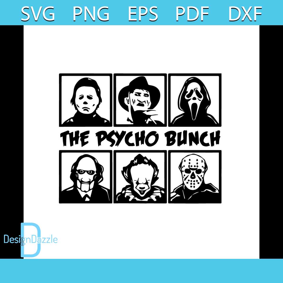 The Psycho Bunch Svg, Horror Film Svg, Horror Svg, Halloween | Inspire ...