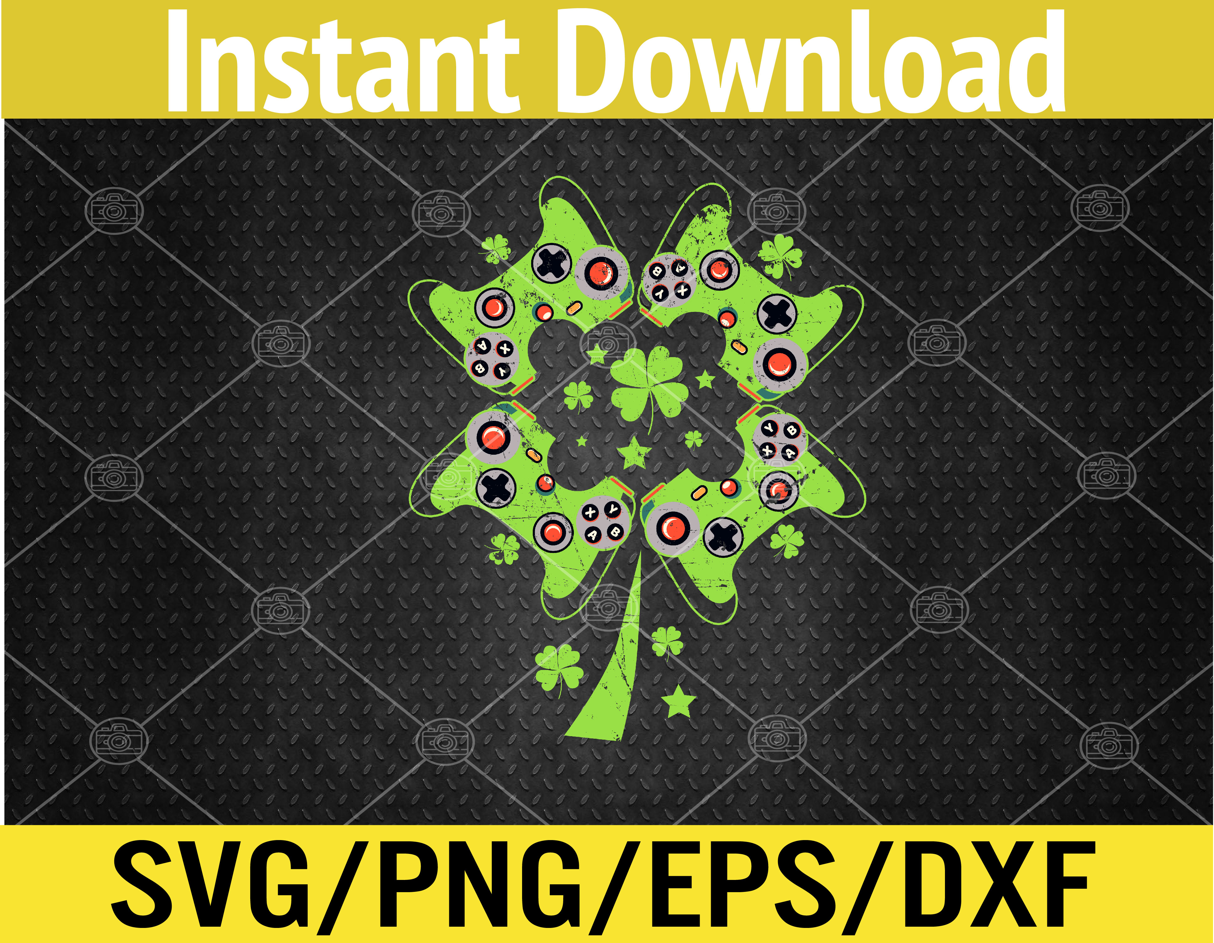 Video Game Shamrock Men Boys Kids St Patricks Day Gamer Svg, | Inspire ...