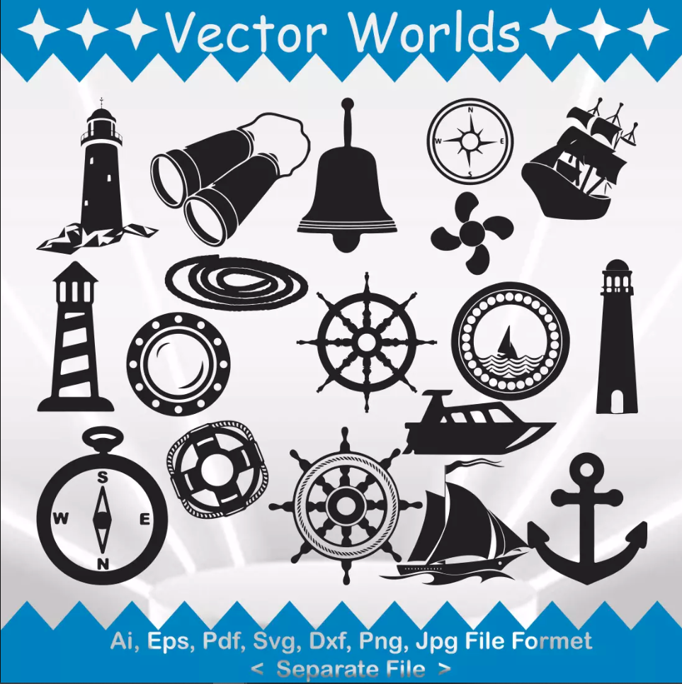 Nautical svg, Nautica's svg, Nautical, Boat, SVG, ai, pdf, e | Inspire ...