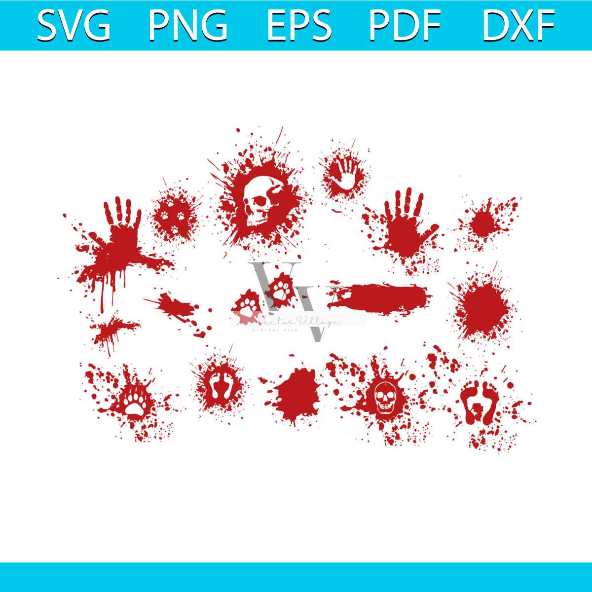 Blood Splatter Svg, Halloween Svg, Vampire Blood Drip Svg | Inspire Uplift