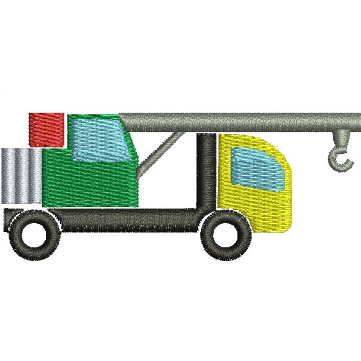 truck crane machine embroidery design, instantly download | Inspire Uplift
