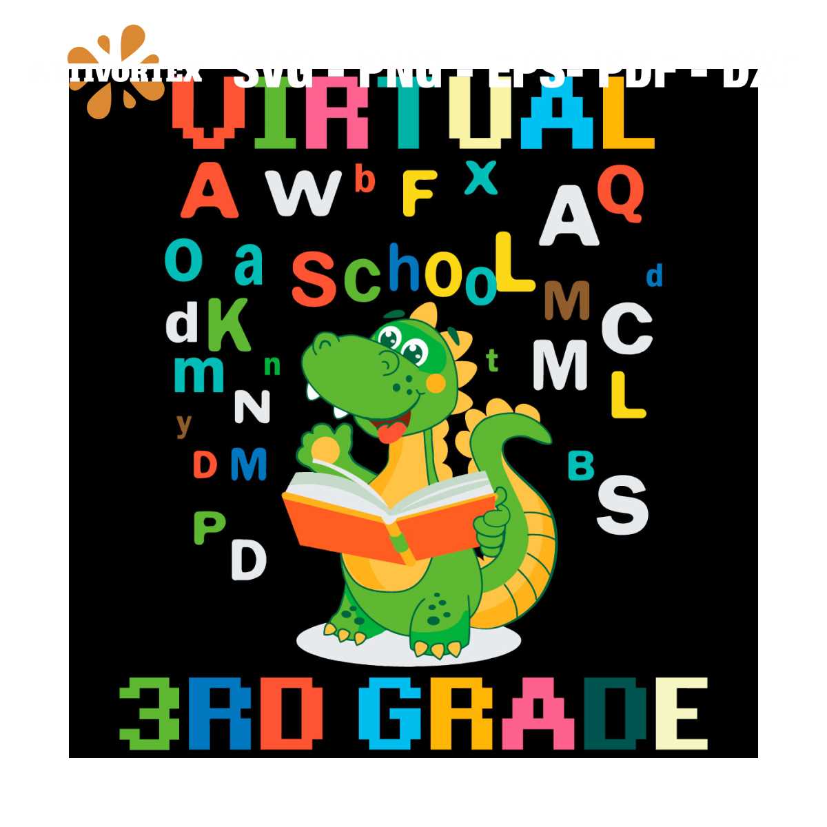 Virtual School 3rd Grade For 100th Day Svg, Back To School S | Inspire ...
