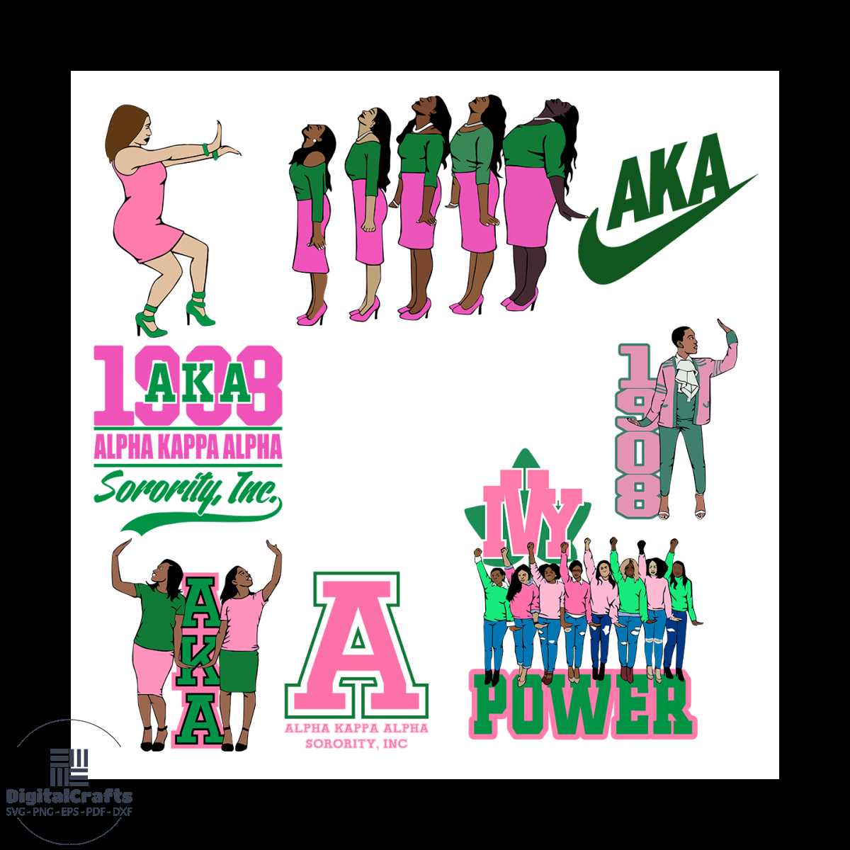 Alpha kappa alpha bundles svg, Sorority Svg, Aka Girl gang, | Inspire ...