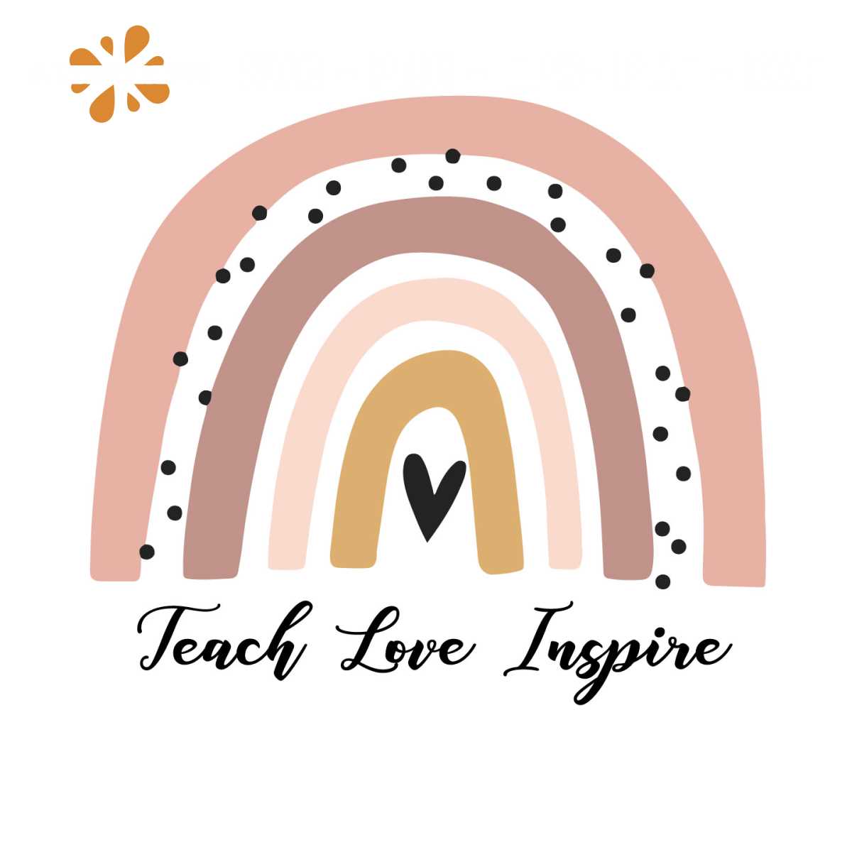 Teach Love Inspire Rainbow Svg, Teachers Day Svg | Inspire Uplift