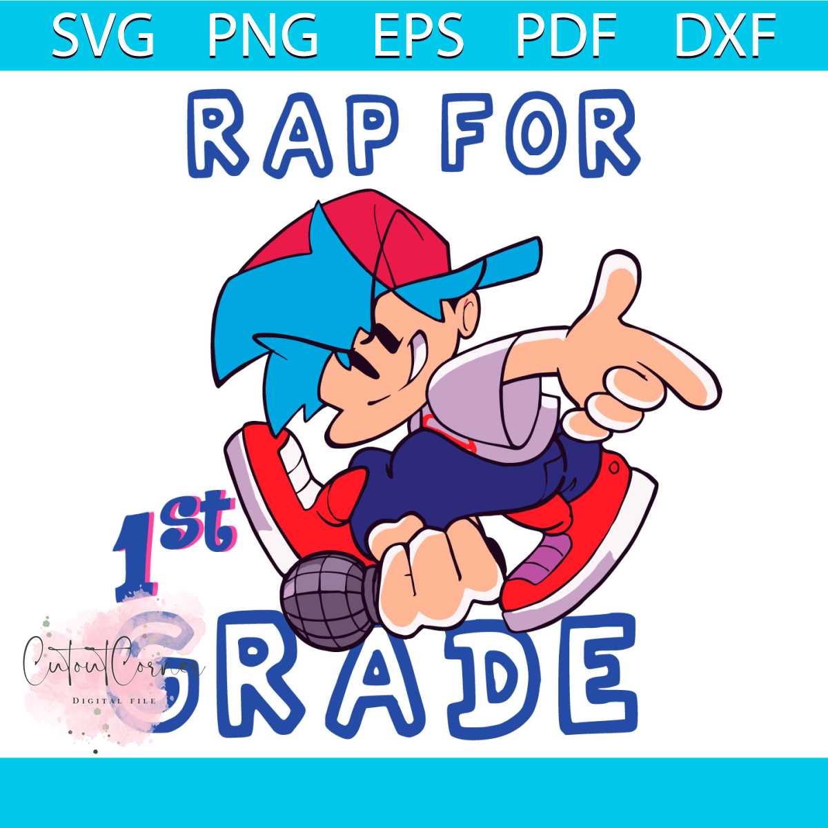 Rap For 1st Grade The Friday Night Funkin Boyfriends Svg - Inspire Uplift