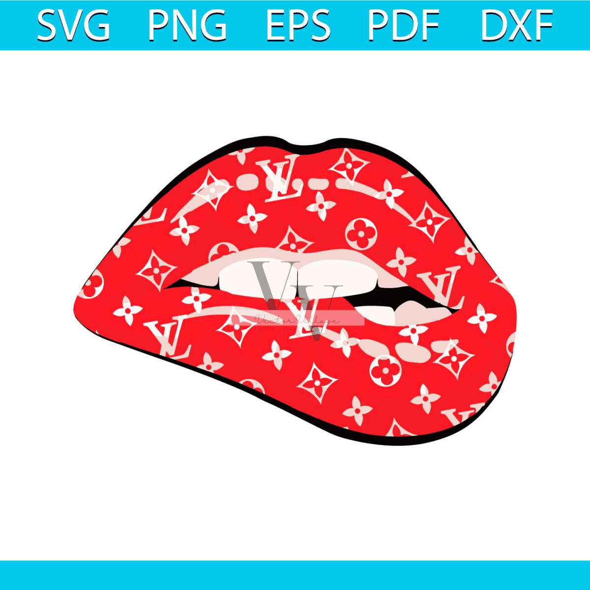 Louis Vuitton Supreme Lips Svg Png Dxf Eps Download Files | Inspire Uplift