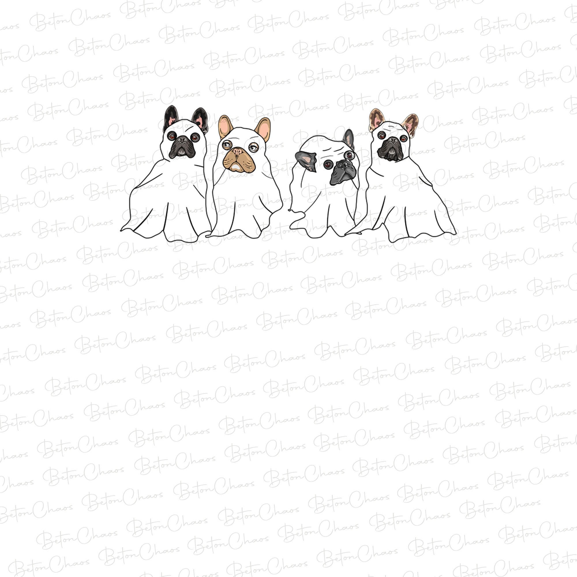 French Boo Dog Png Sublimation Design, French Bulldog Png, H | Inspire ...
