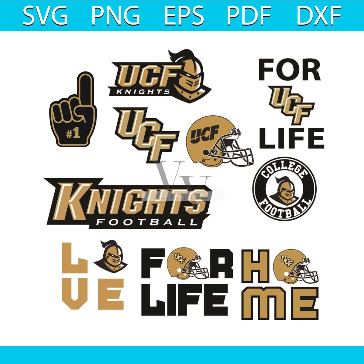 UCF Knights Svg Png Dxf Eps Vector Files , silhouette cameo, | Inspire ...