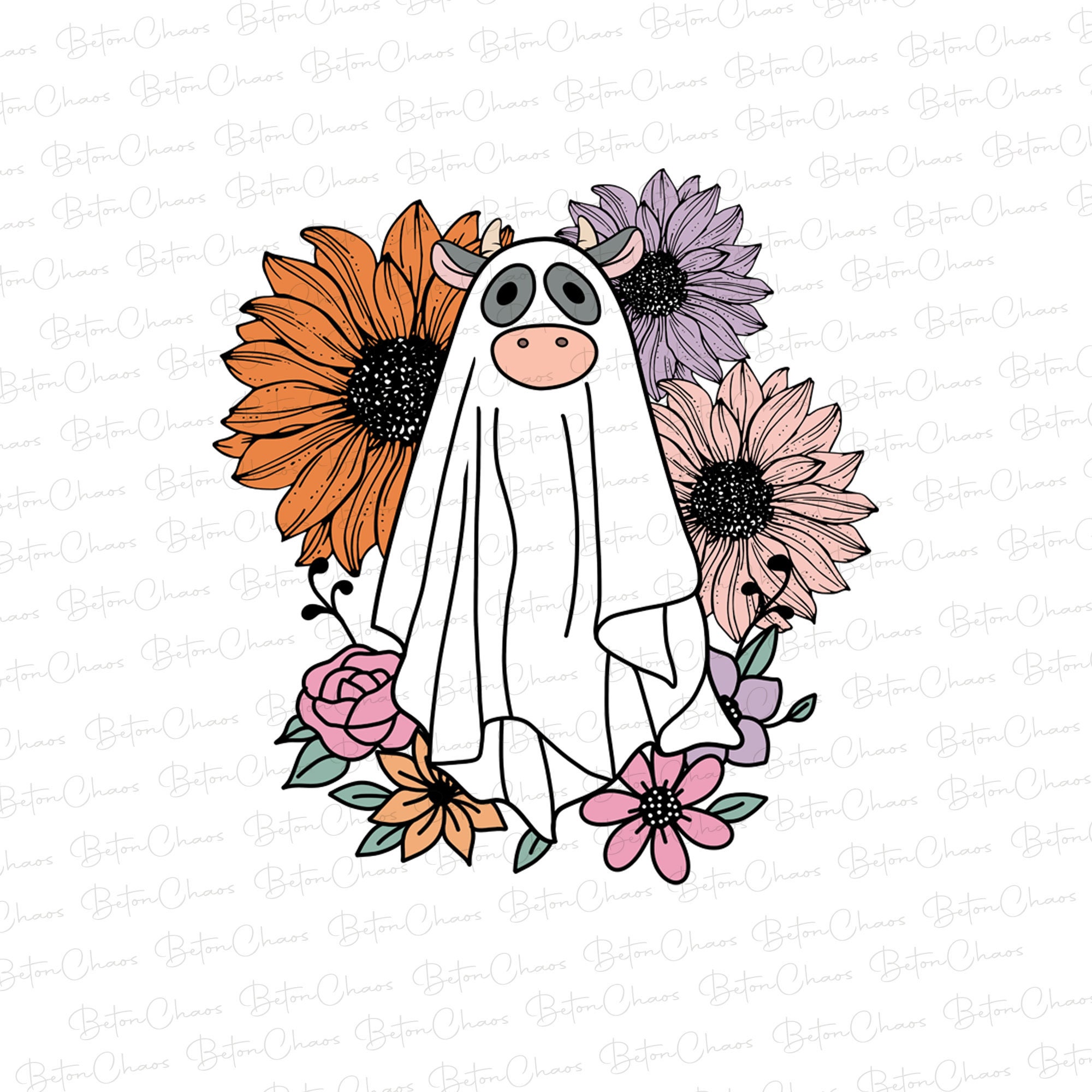 Halloween Ghost Cow Png, Funny Halloween Png, Ghost Cow Love | Inspire ...
