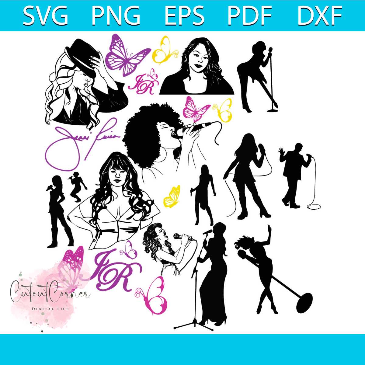 50 Svg Files for Cricut, Svg Designs, Silhouette Svg, Bundle | Inspire ...