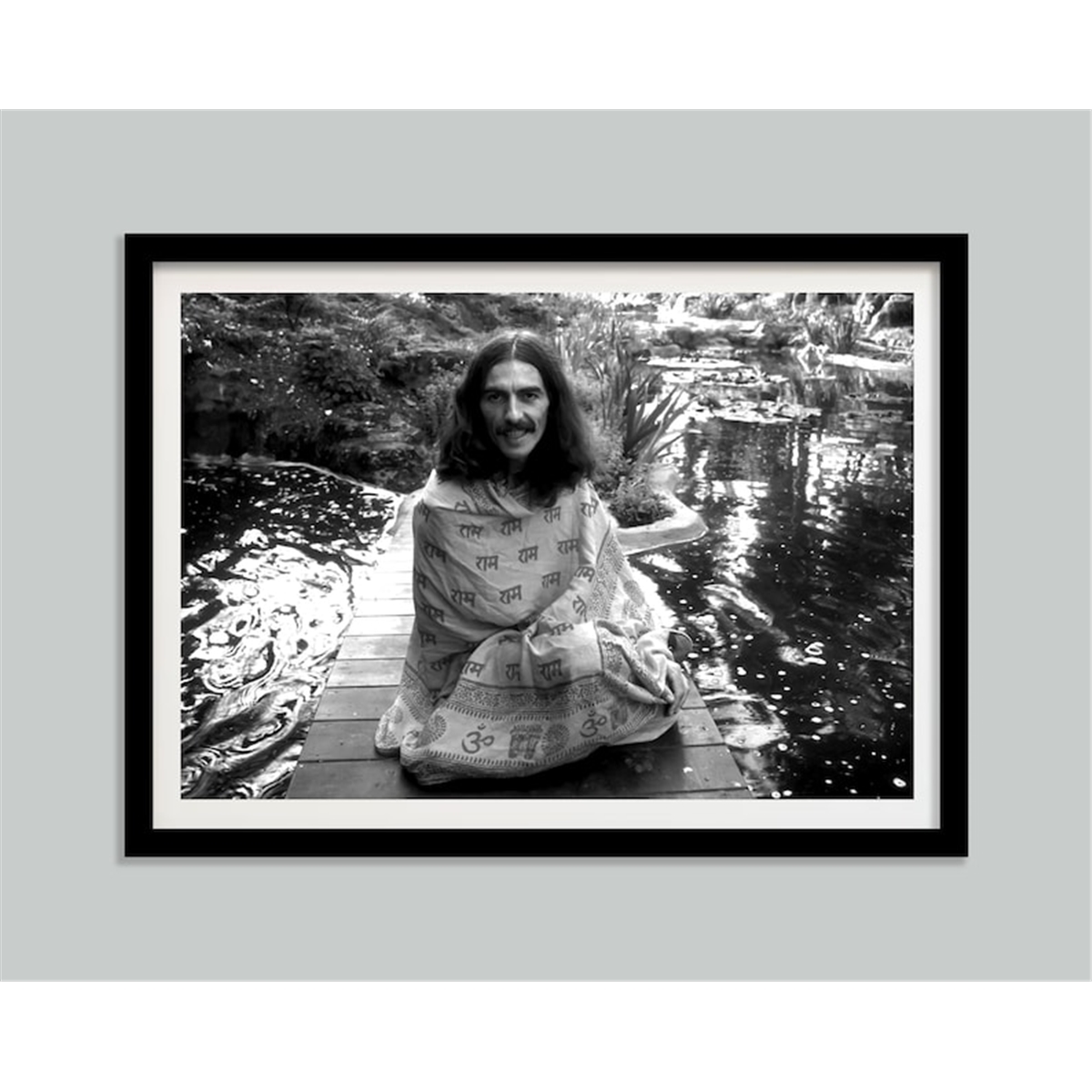 George Harrison Hare Krishna Poster, Black and White, George | Inspire ...
