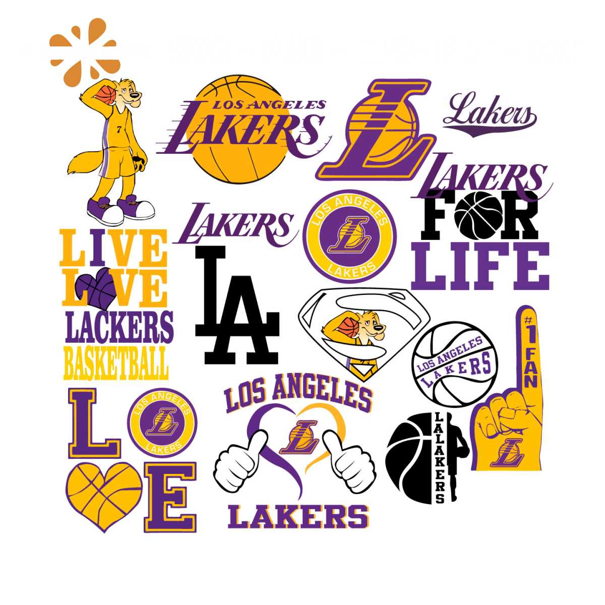 Los Angeles Lakers logo bundle svg, Los Angeles Lakers logo - Inspire ...