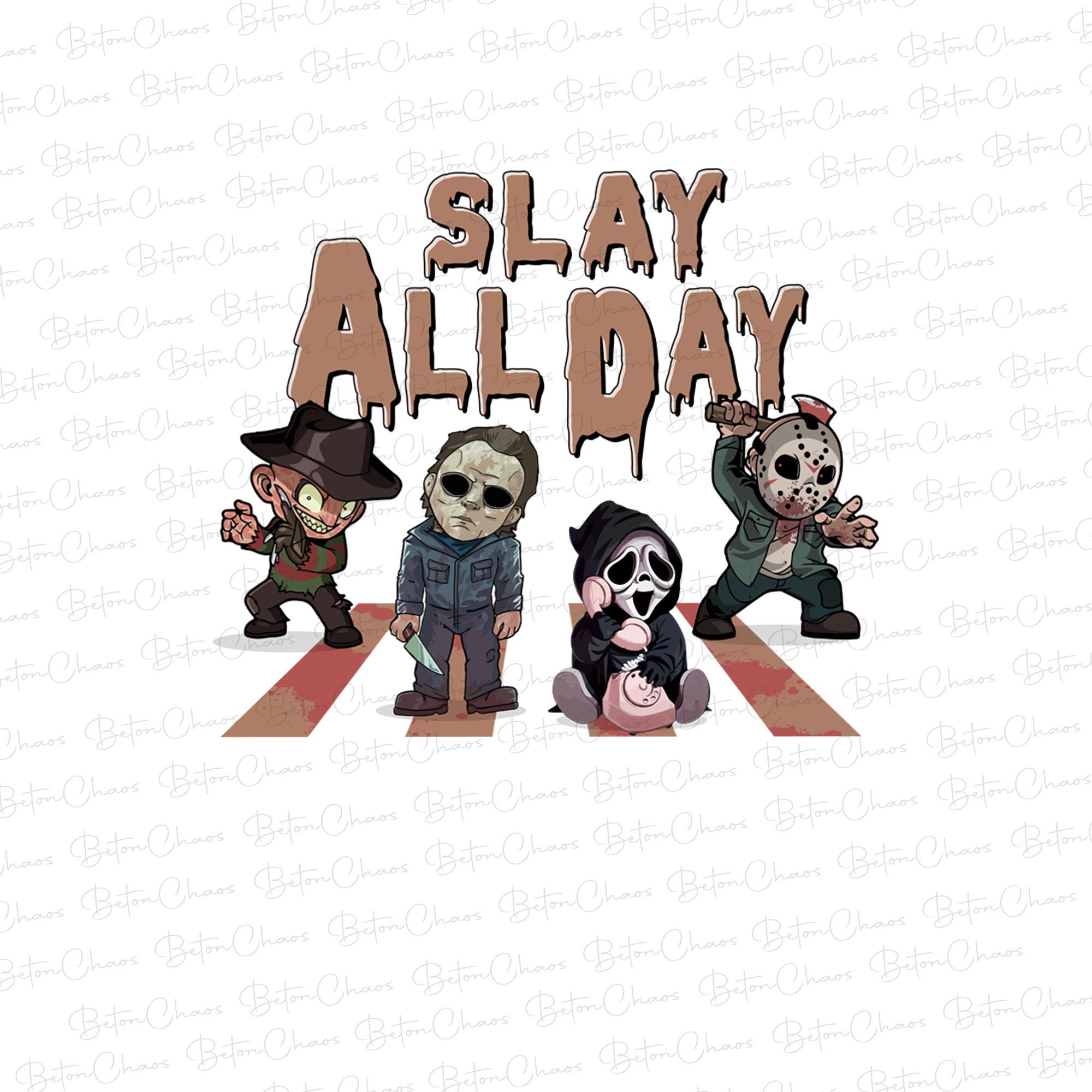Slay All Day PNG, Spooky Png, Halloween Horror Movies Png, H | Inspire ...