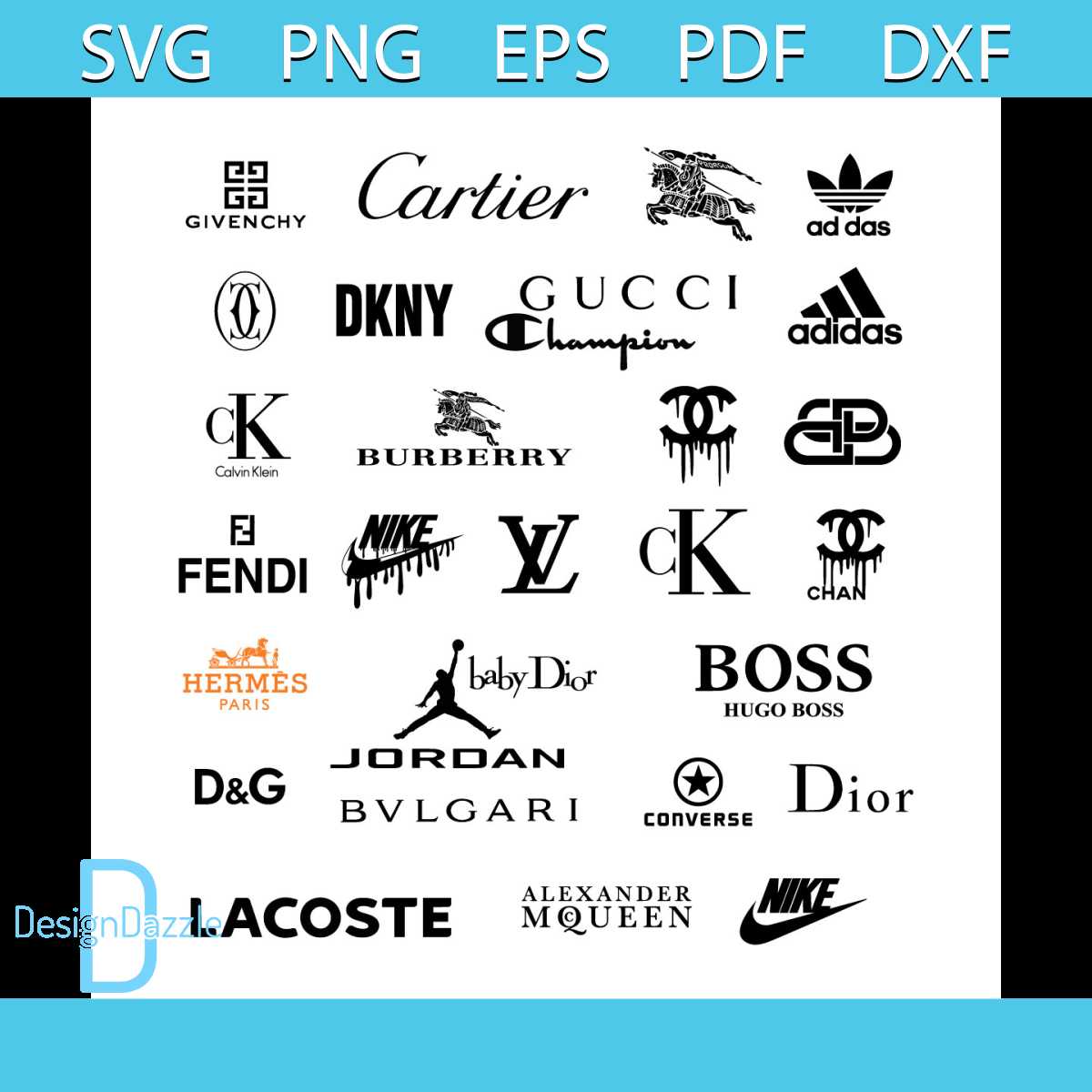 LOGO Fashion brand Svg, Luxury Logo Svg, Gucci Svg, Trending | Inspire ...