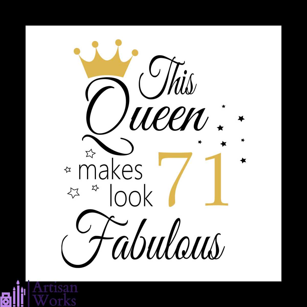This Queen Makes Look 71 Fabulous Svg, Birthday Svg, Happy B | Inspire ...