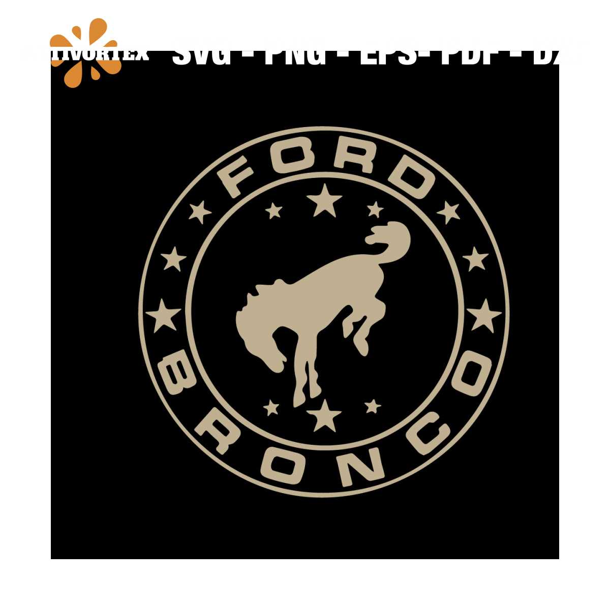 Ford Bronco Vintage Star Bronco Svg, Ford Bronco Logo Svg, T | Inspire ...