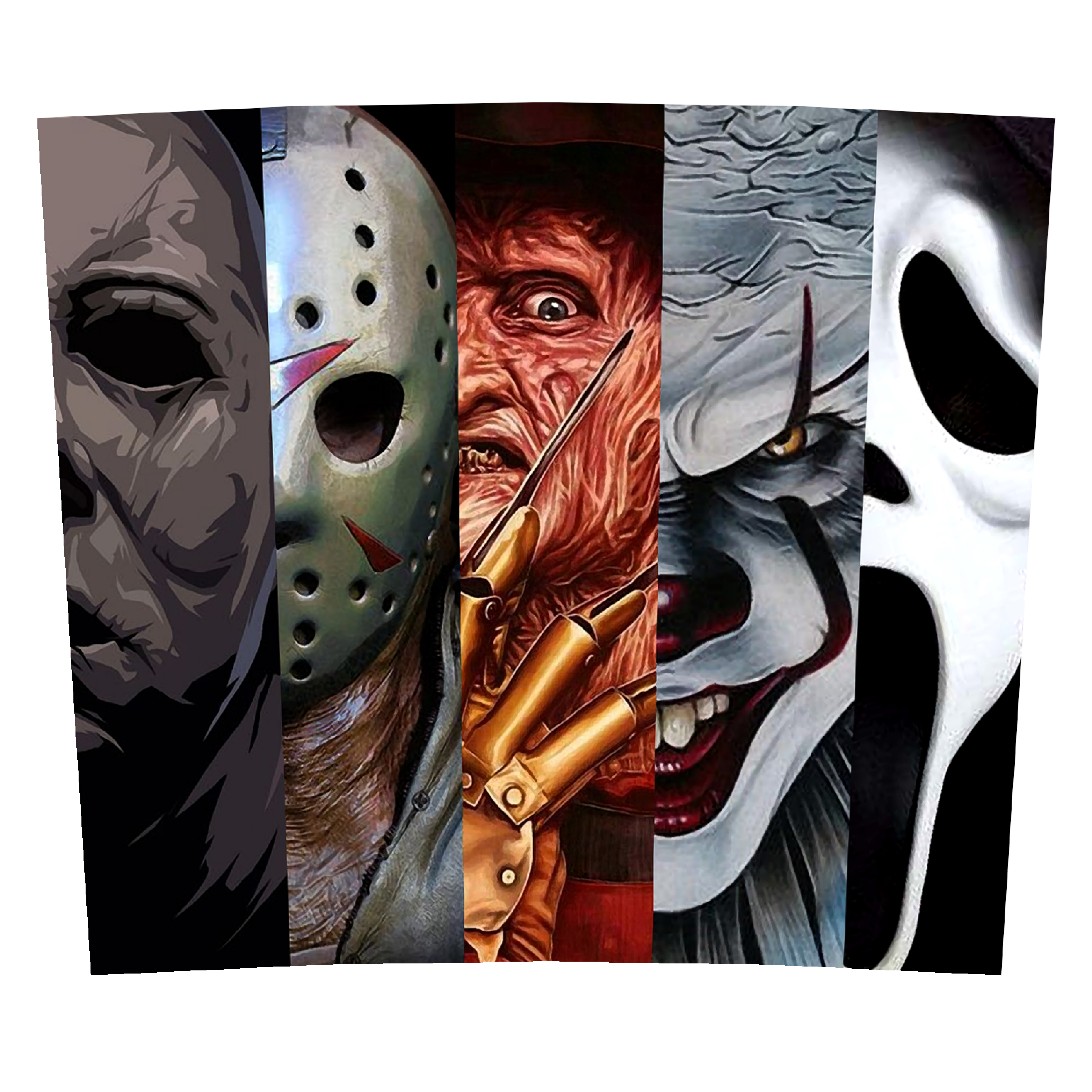 Halloween Horror Characters Png, 20oz Skinny Wrap, Horror Mo | Inspire ...
