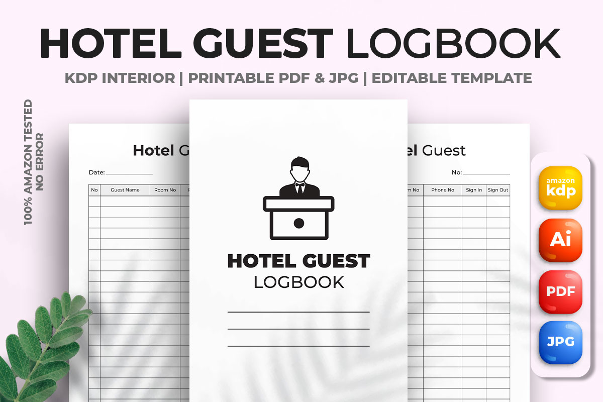 Hotel Guest Logbook KDP Interior | Inspire Uplift