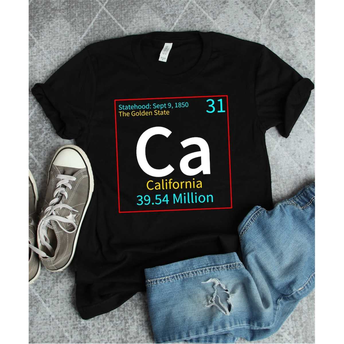 California Chemistry Shirt State Periodic Table of Elements | Inspire ...