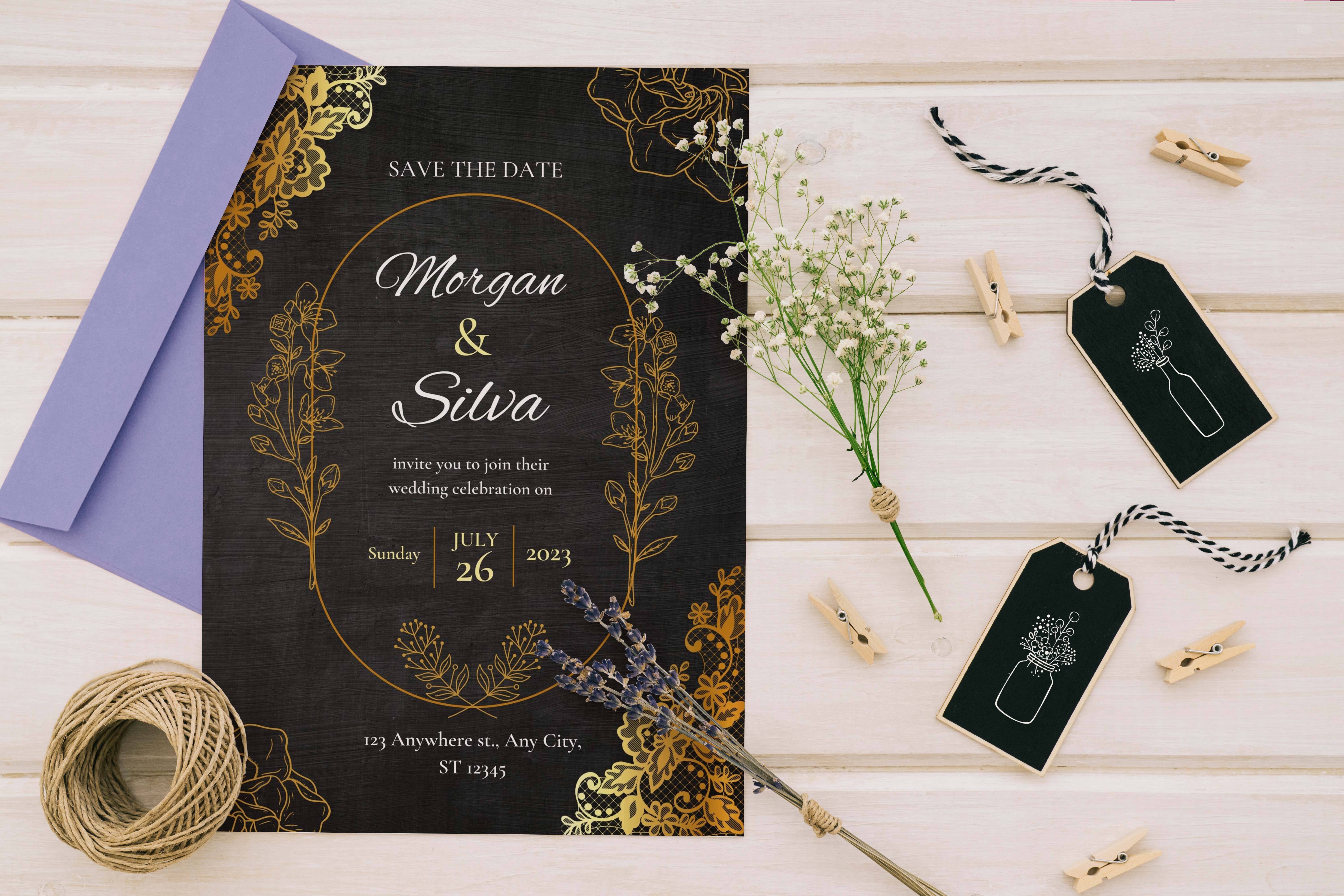 Wedding Invitation with QR Code, Minimal Wedding Invite Suit | Inspire ...