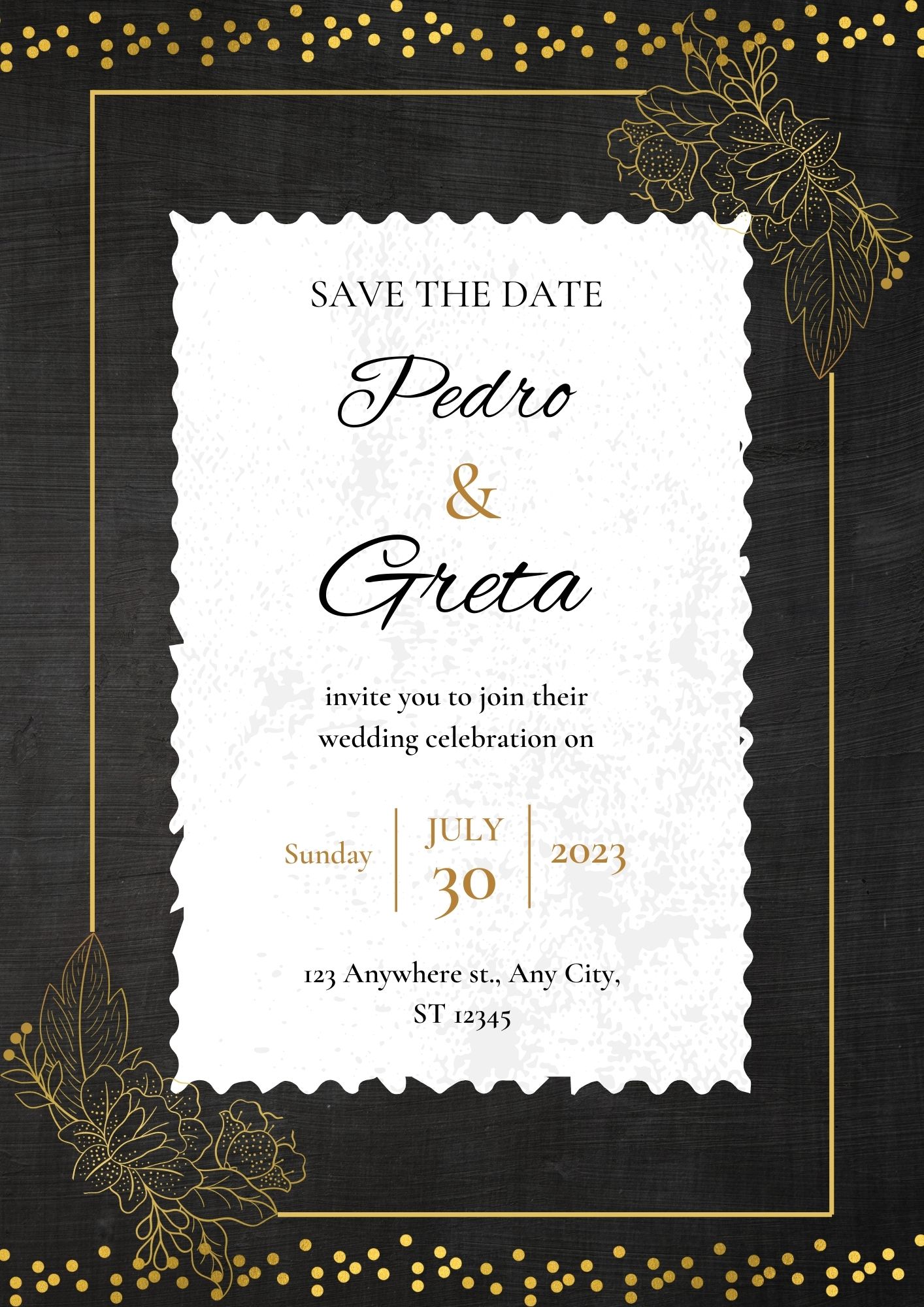 Wedding Invitation with QR Code, Minimal Wedding Invite Suit | Inspire ...