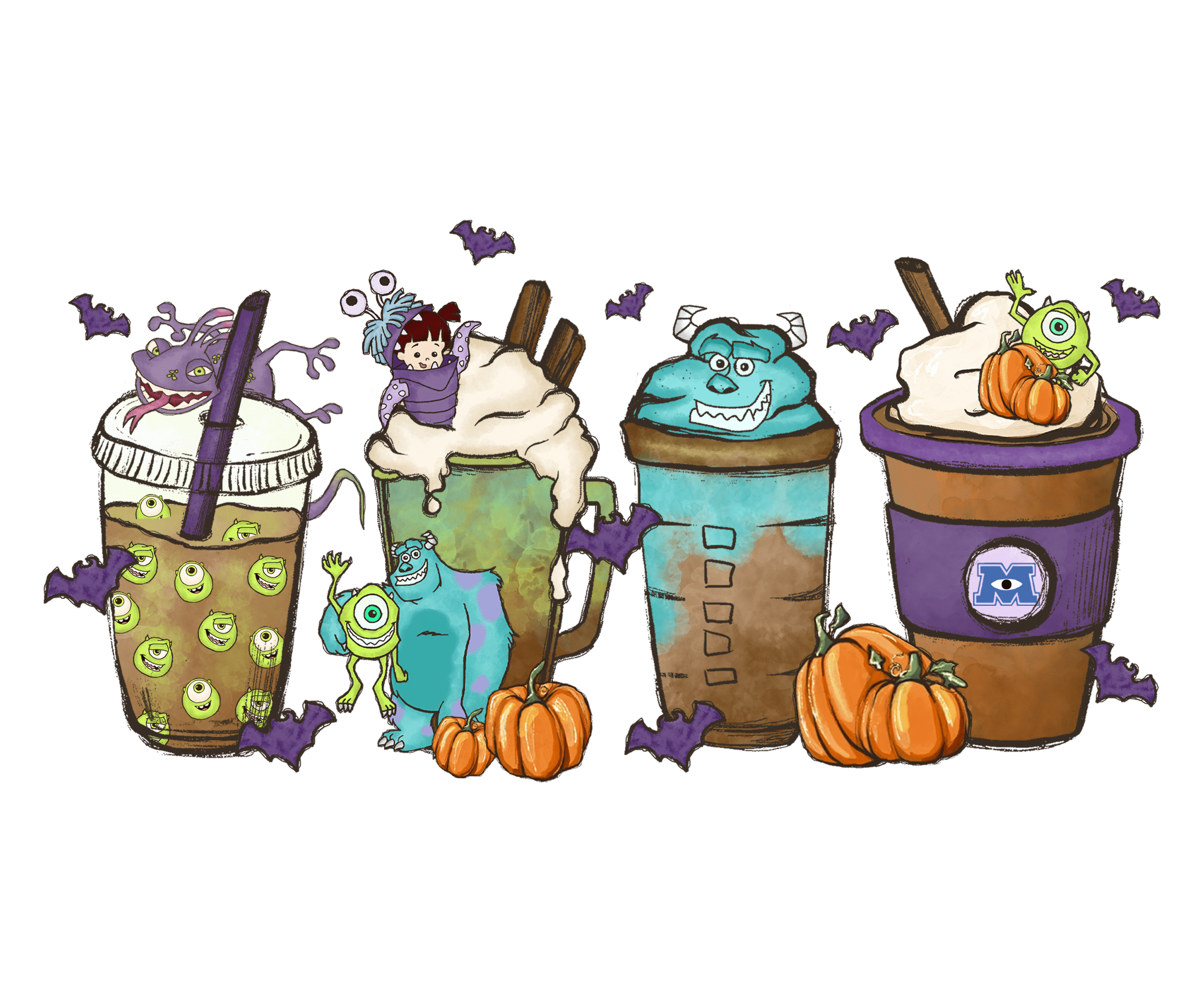 Monster Coffee Latte PNG, Halloween Coffee Png, Harry Fall c | Inspire ...