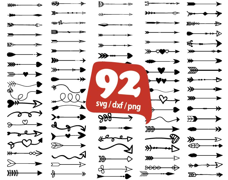 Arrows Svg Bundle, Archery Arrows SVG Bundle, Arrow SVG, Bow - Inspire ...