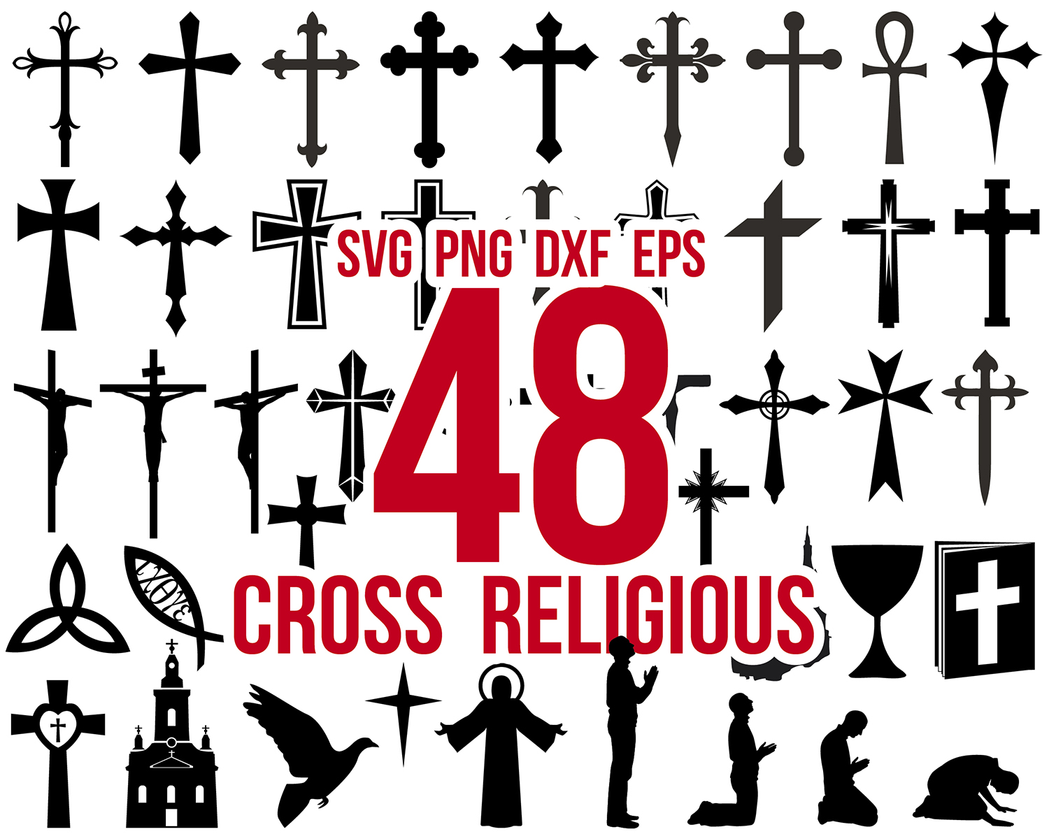 Cross svg Bundle, Crosses svg, Christian svg, Catholic svg, - Inspire ...