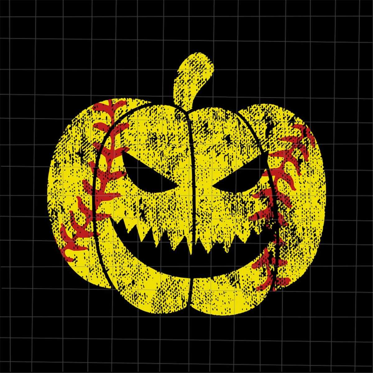 Pumpkin Scary Baseball Svg, Softball Player Scary Pumpkin Sv | Inspire ...
