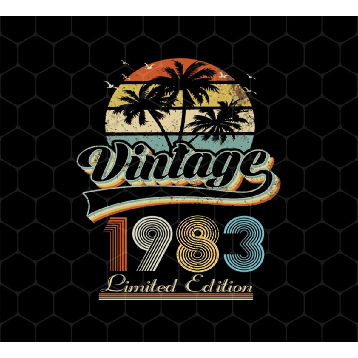 Retro 1983 Png, Limited Edition Png, Birthday Gift Png, Hawa | Inspire Uplift