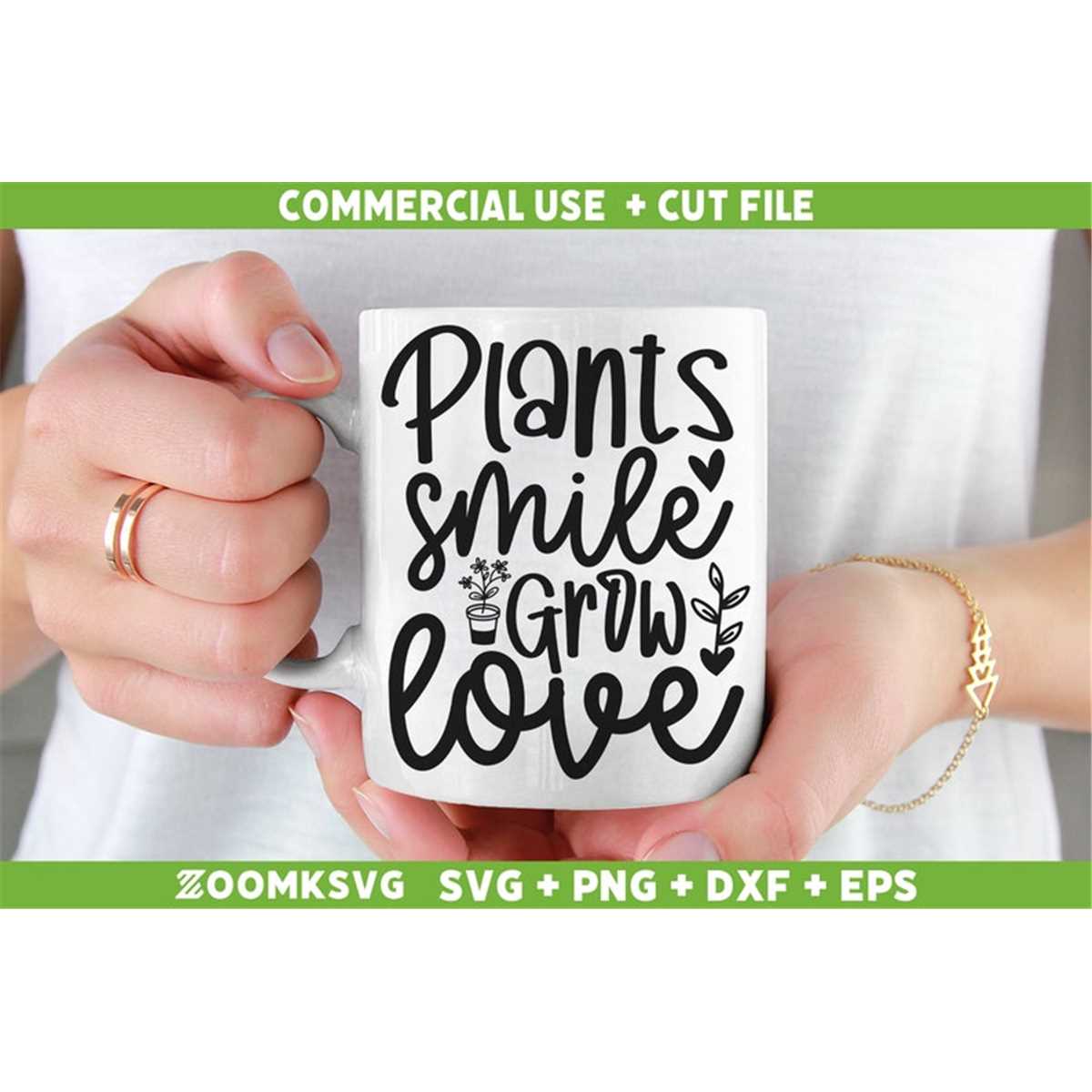 Plant SVG, Plants smile grow love Svg, Plant Lover Svg, Plan | Inspire ...