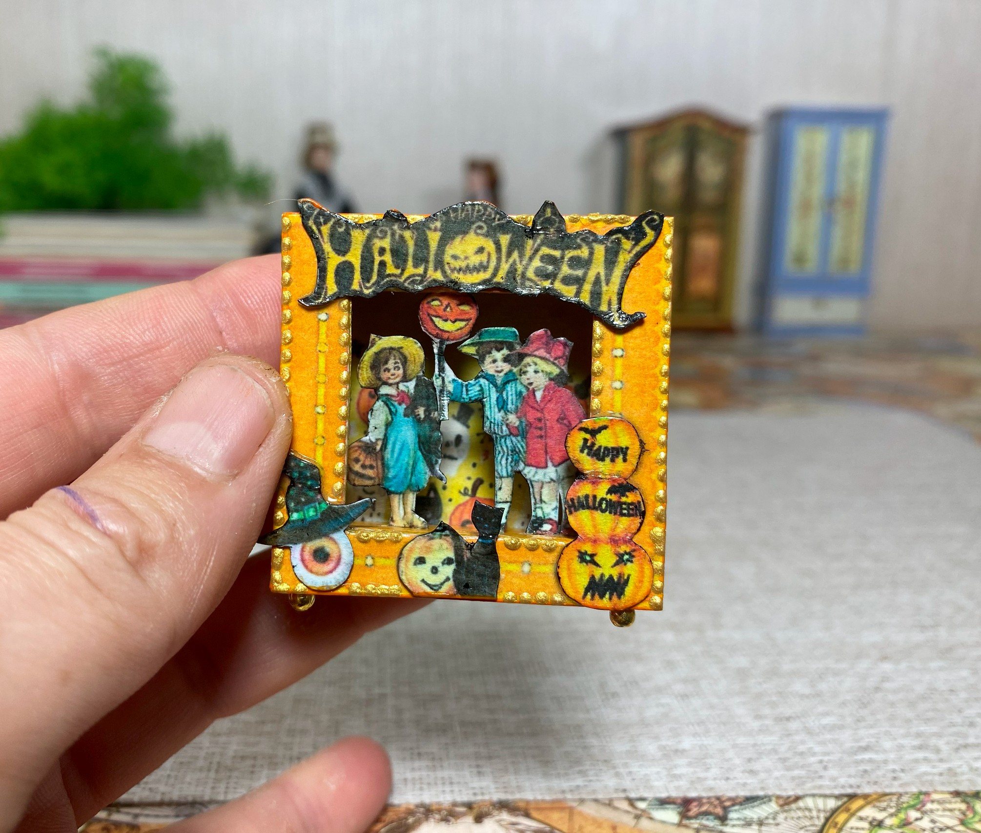 Halloween. Puppet show. TUTORIAL.dollhouse miniature. - Inspire Uplift
