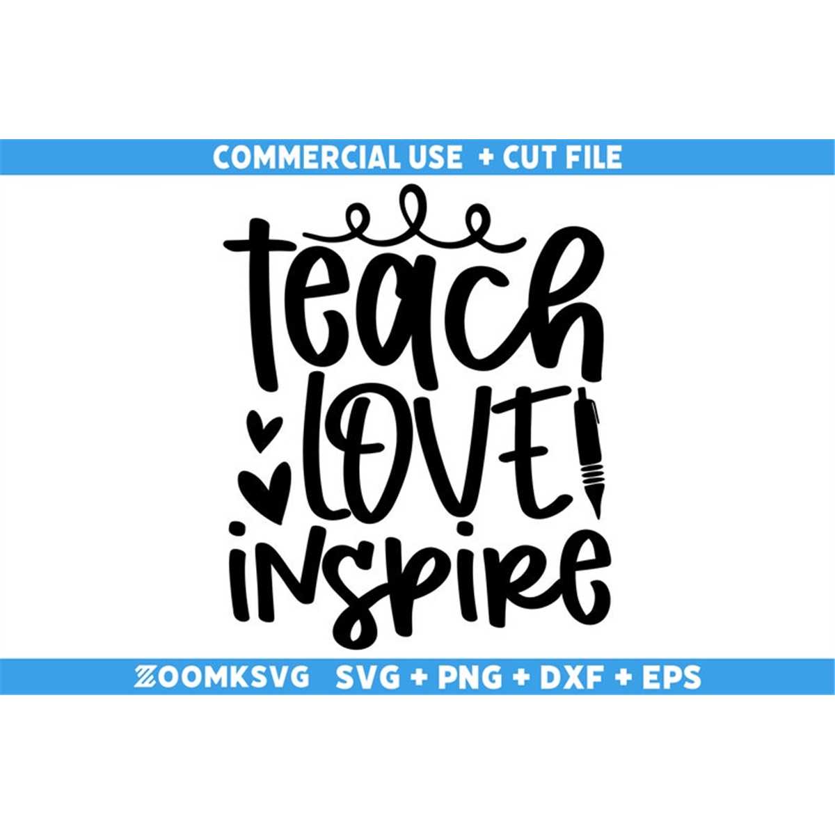 Teach love inspire Svg, Teacher Svg, Teacher Life Svg, Teach | Inspire ...