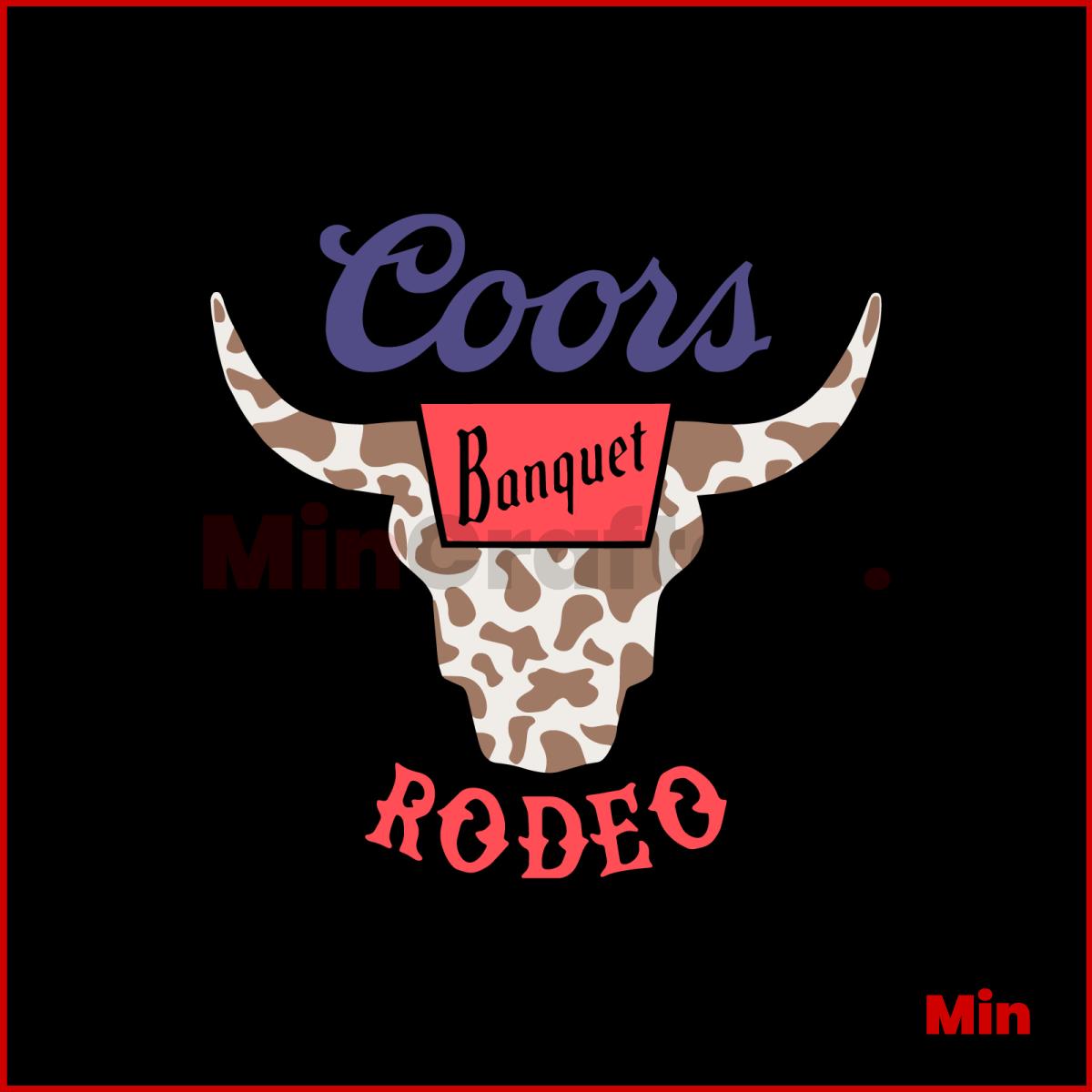 Retro Coors Banquet Rodeo SVG Bull Skull SVG Digital File | Inspire Uplift