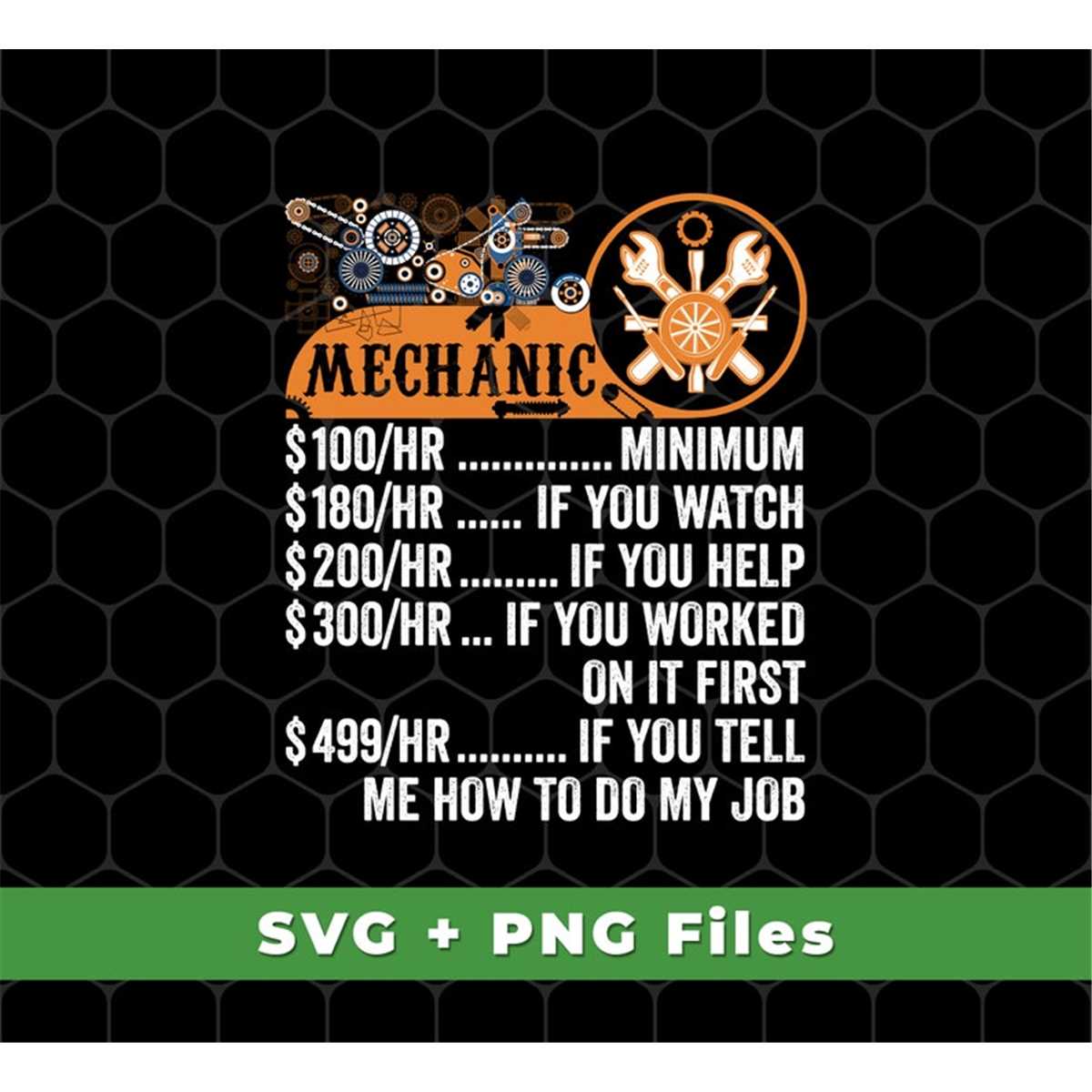 Mechanic Hourly Rate Svg, Funny Mechanic Svg, Best Of Mechan | Inspire ...
