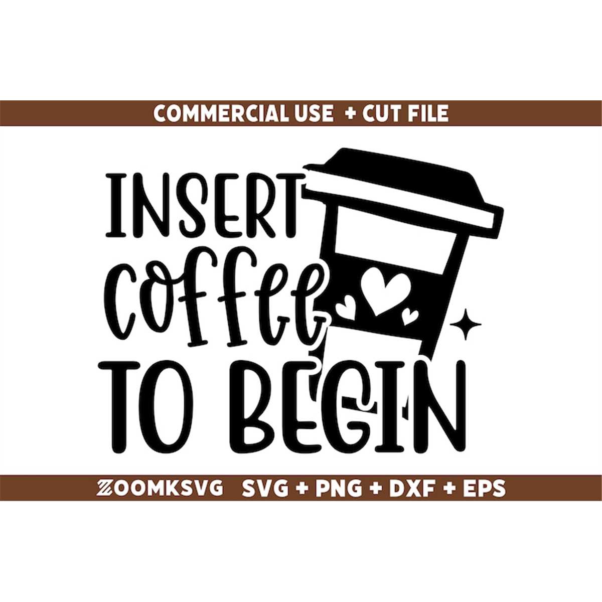Insert coffee to begin SVG, Funny Coffee SVG, Coffee Quote S | Inspire Uplift