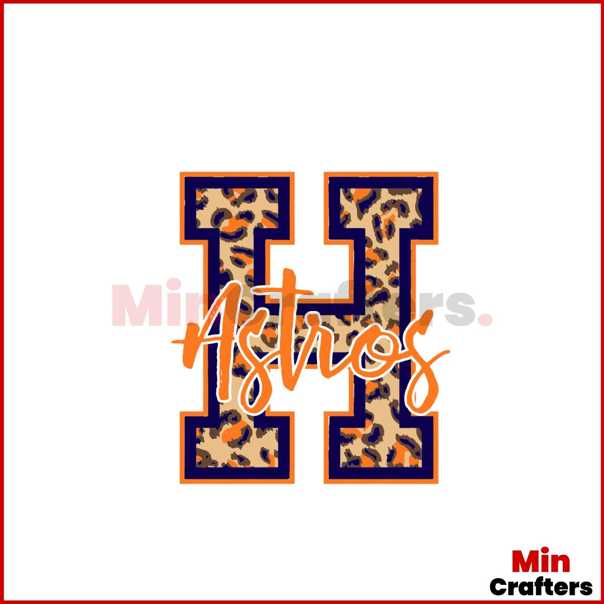 Houston Astros Baseball Leopard Logo SVG Cutting Digital Fil - Inspire ...
