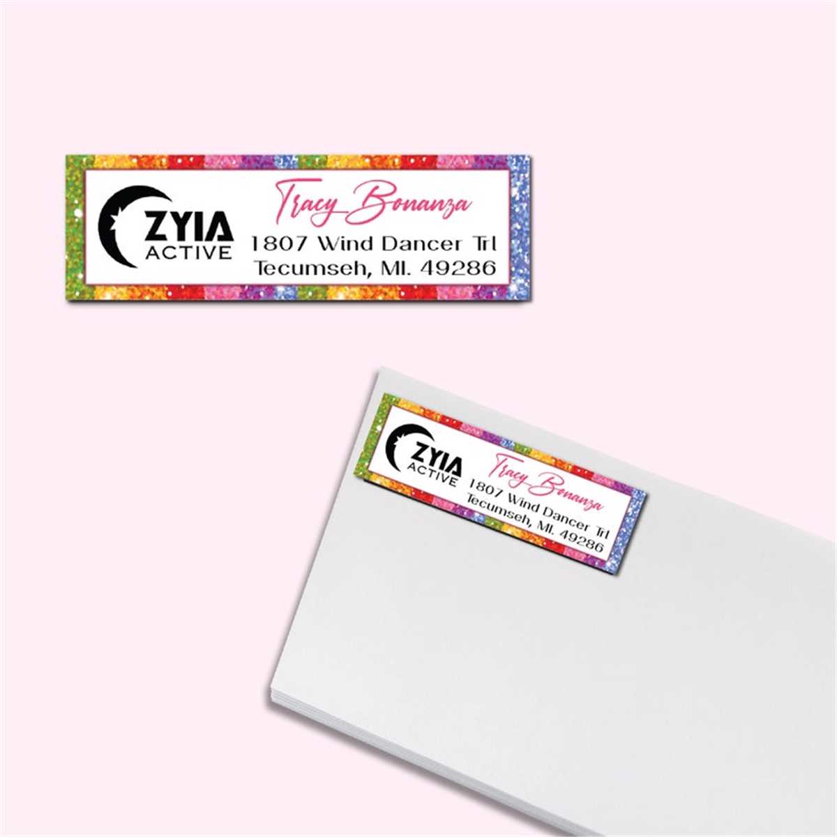 ZYIA Personalized Active Cards, Printable Label Address, Zyi - Inspire ...